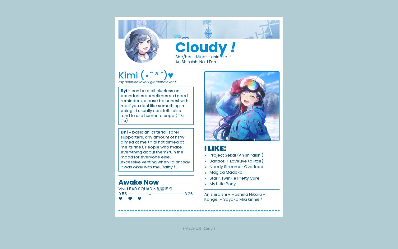Cloudy's carrd